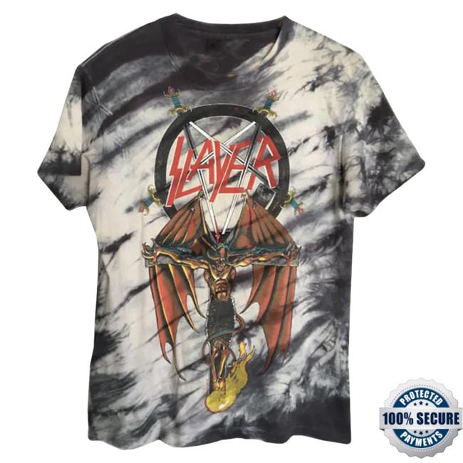Official Slayer Clothing Store Shop Merch Crucified Demon Tie Dye T ...