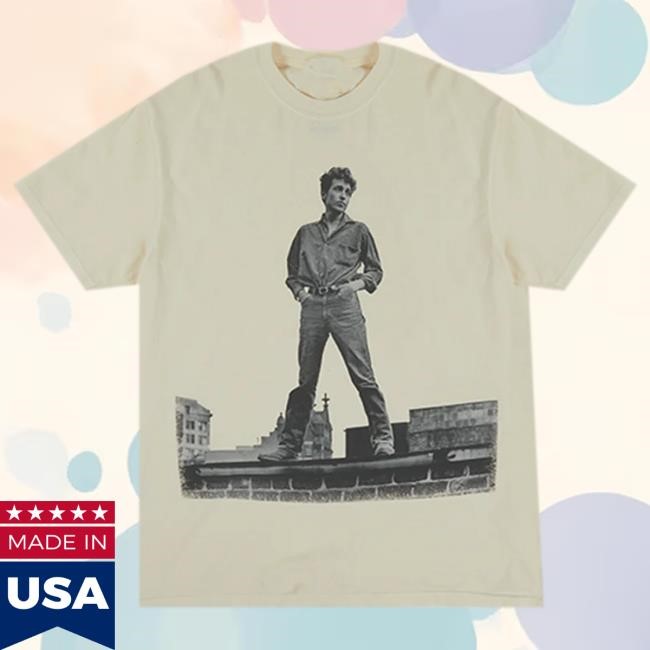 Bob Dylan Rooftop Photo Shirt Bob Dylan Merch Store - Resttee